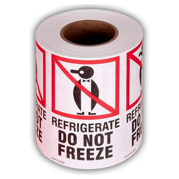 3" X 5" Refrigerate Do Not Freeze Safe Handling Stickers for Shipping ...