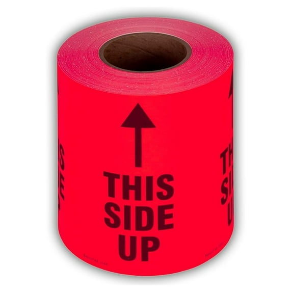 3" X 5" This Side Up Fluorescent Shipping Label Stickers for Shipping ...