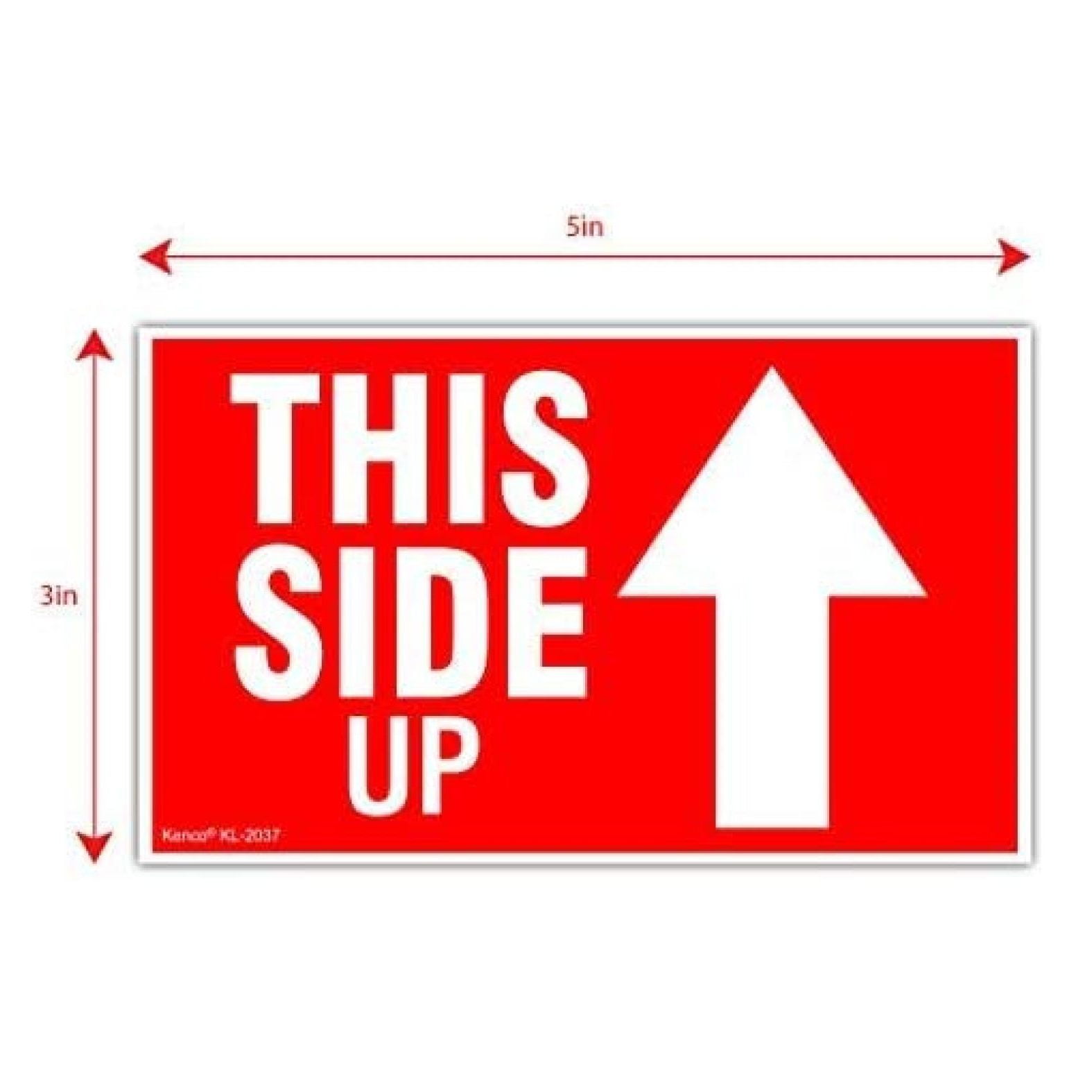 3" X 5" This Side Up Warning Stickers for Shipping and Packing - 500 ...