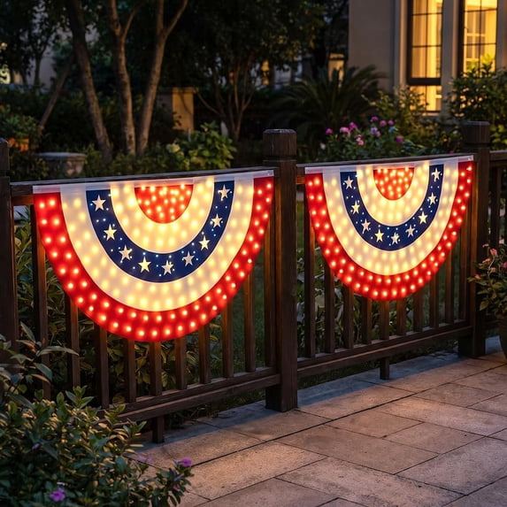 3 X 6 Ft LED Patriotic Bunting Banner for 250th Anniversary, 2026 New ...