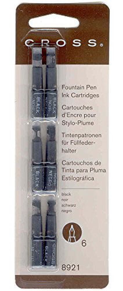 3 X Cross Fountain Pen Cartridge Ink Refills, Black Ink Cartridges, 6 ...