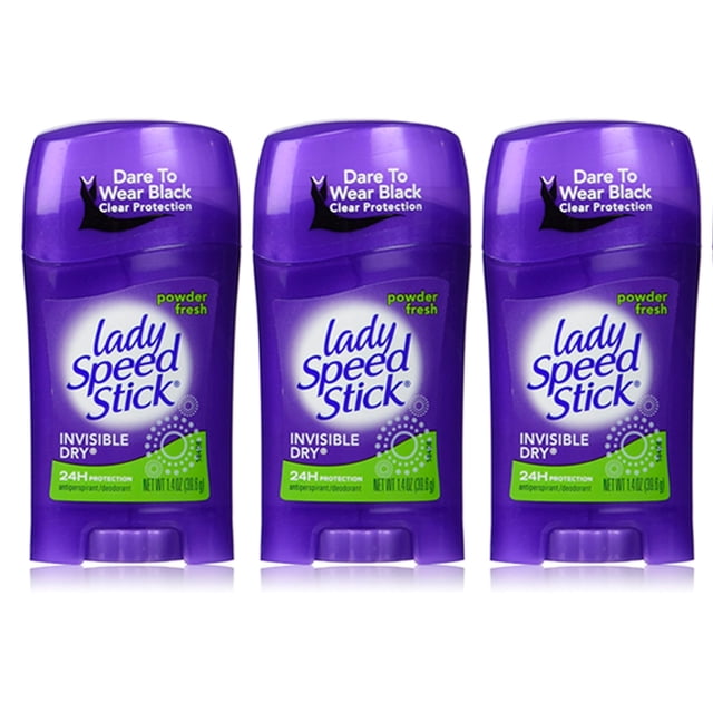 3 X Lady Speed Stick Deodorant Powder Fresh Invisible Dry Solid ...