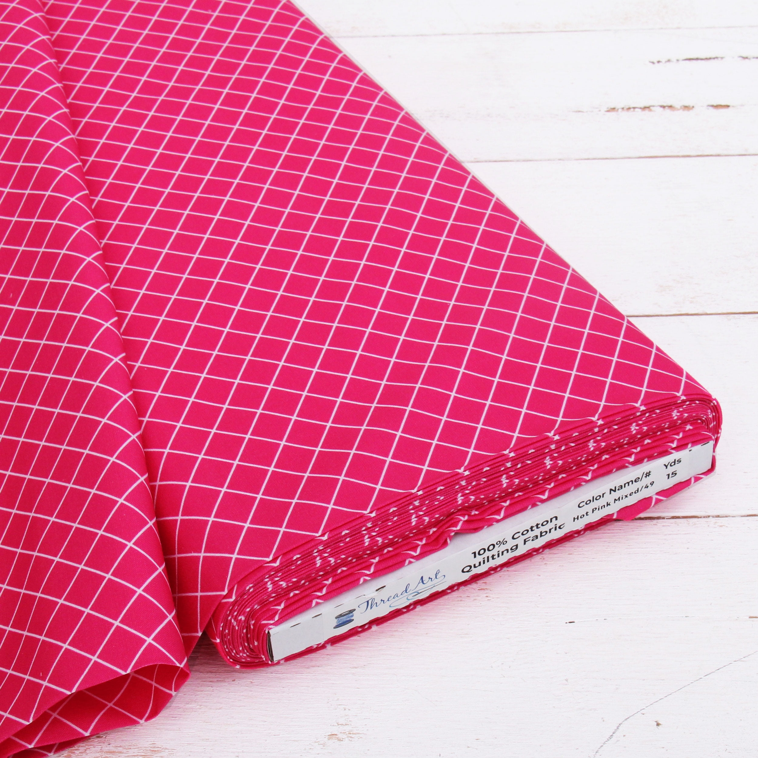 3 Yard Cut Premium Cotton Quilting Fabric - Hot Pink Pattern - 44 ...