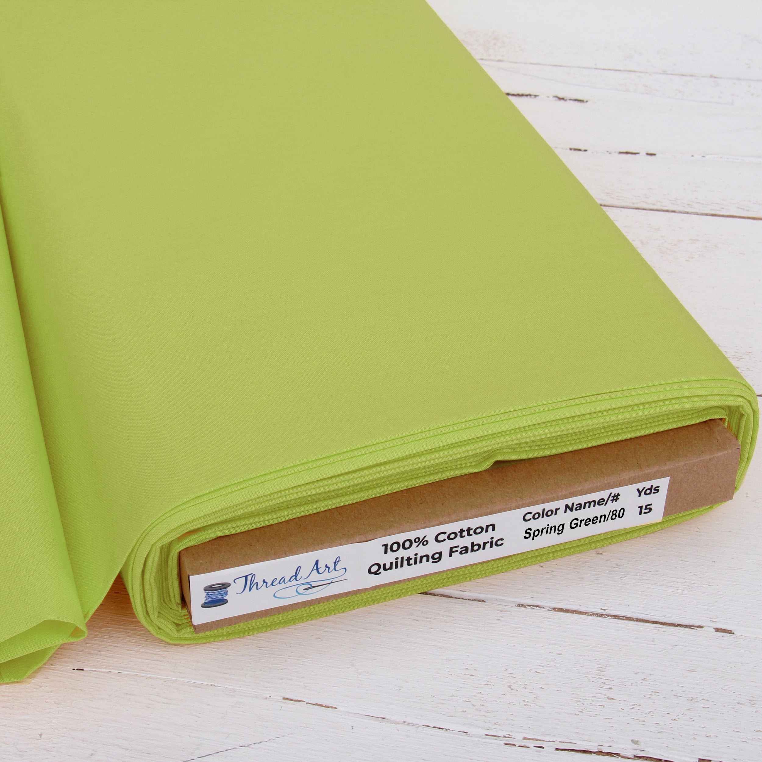 3 Yard Cut Threadart Premium Cotton Quilting Fabric - Spring Green - 44 ...