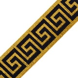 2" Greek Key Elastic Gold Stretch Ribbon Trim - 3 Yards, Perfect for ...