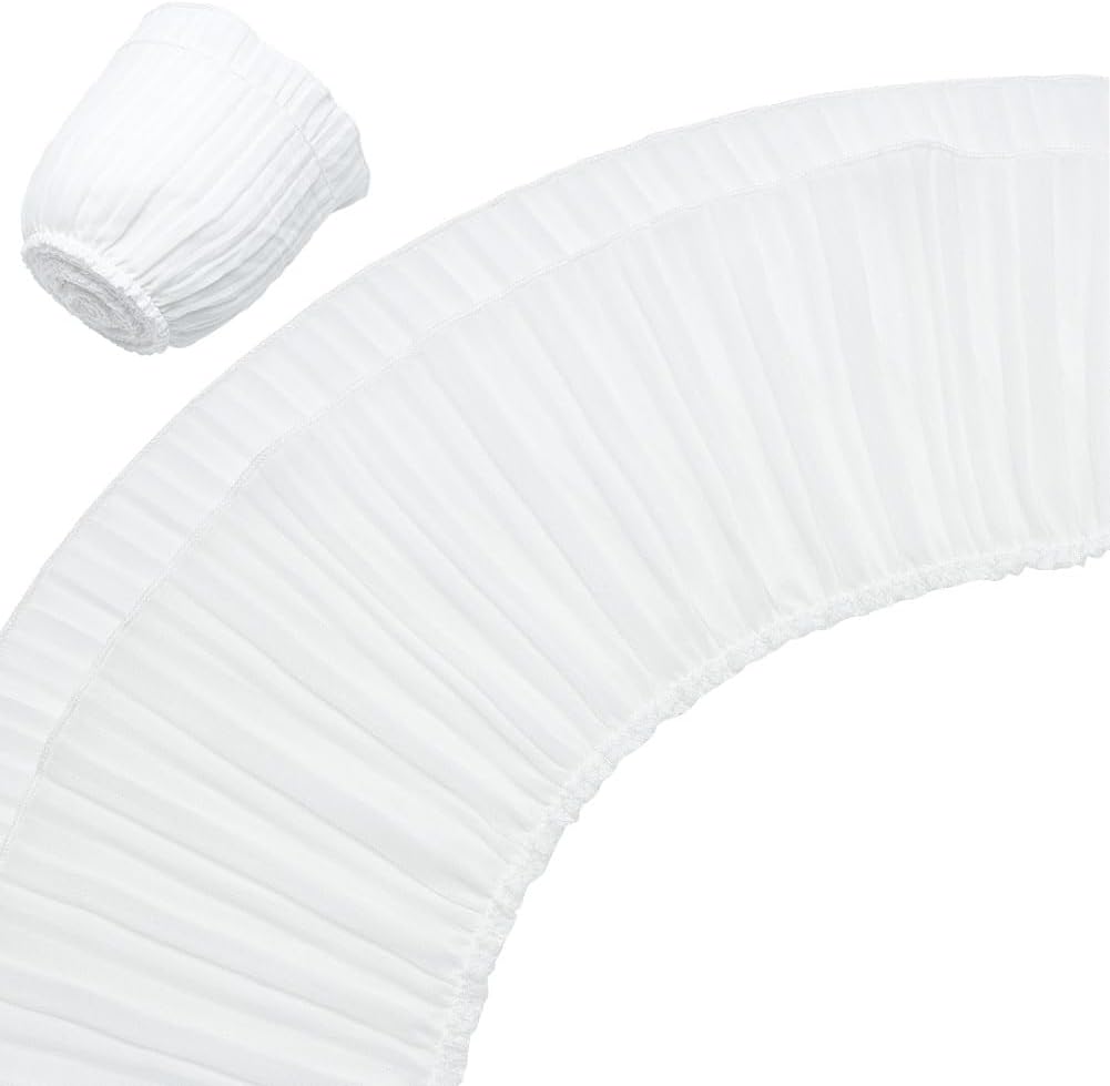 3 Yards 2-Layer Tiered Ruffle Pleated Chiffon Lace Fabric 5-1/4 inch ...