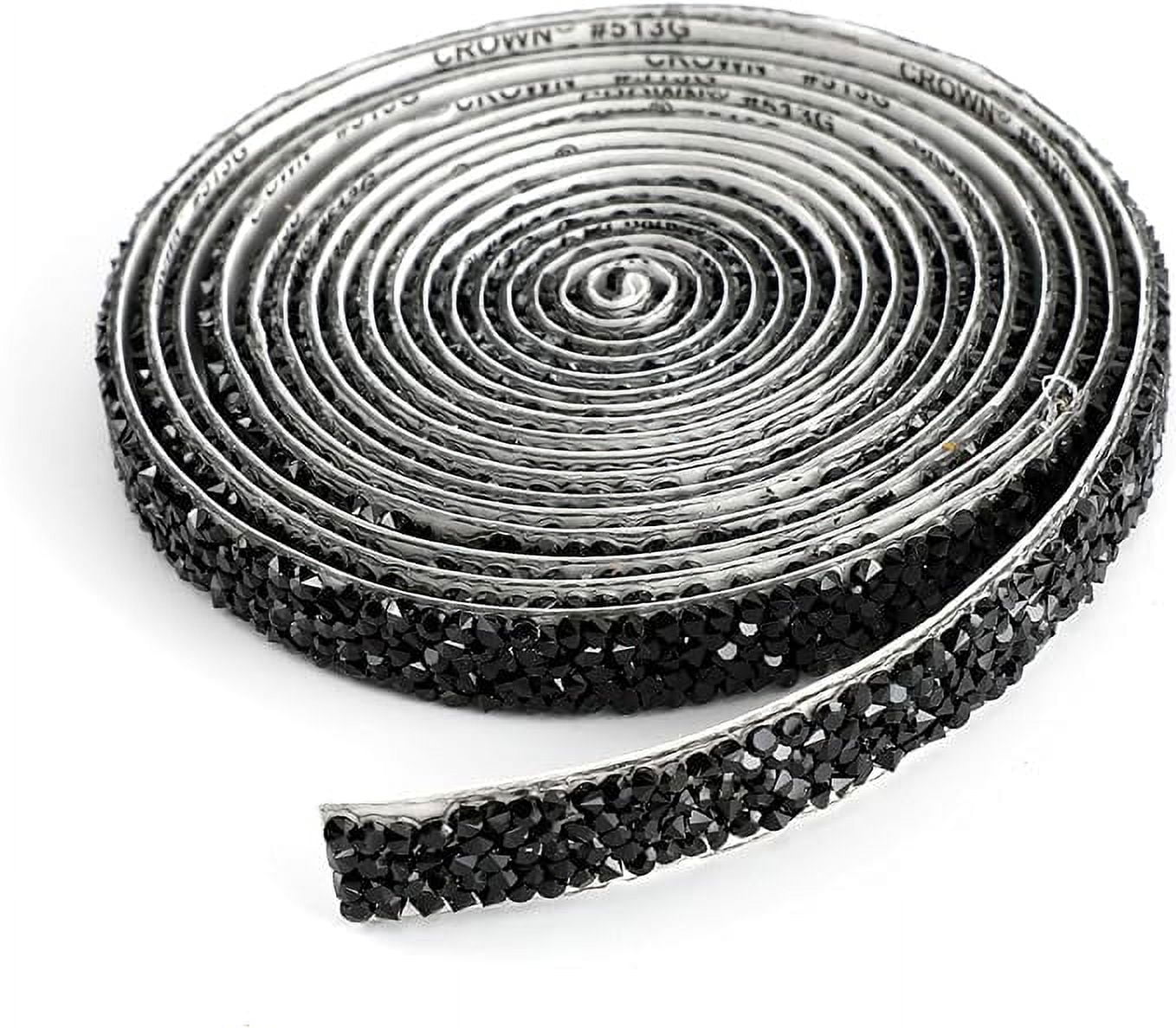 3 Yards Resin Rhinestone Ribbons Self Adhesive Diamond Ribbon Crystal ...