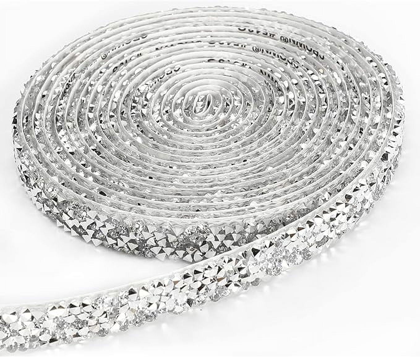 Dcoteh 0.4 Inch Resin Rhinestone Ribbons Self Adhesive Diamond Ribbon ...