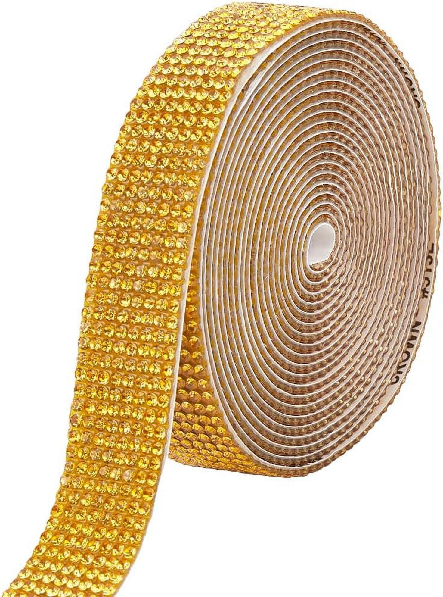 3 Yards Self Adhesive Rhinestone Ribbons 0.71"/18mm Wide Diamond Bling ...