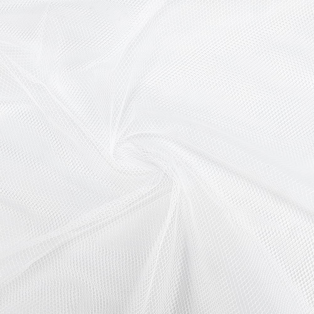 3 Yards White Mesh Fabric 59.8" Wide Mesh Netting Slightly Stretchy DIY ...