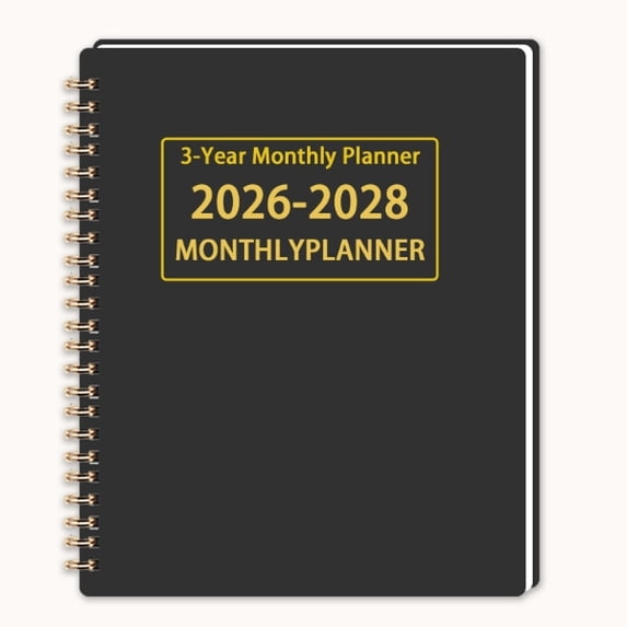 3-Year Monthly Planner 2026-2028, Undated Organizer Notebook with Thick ...