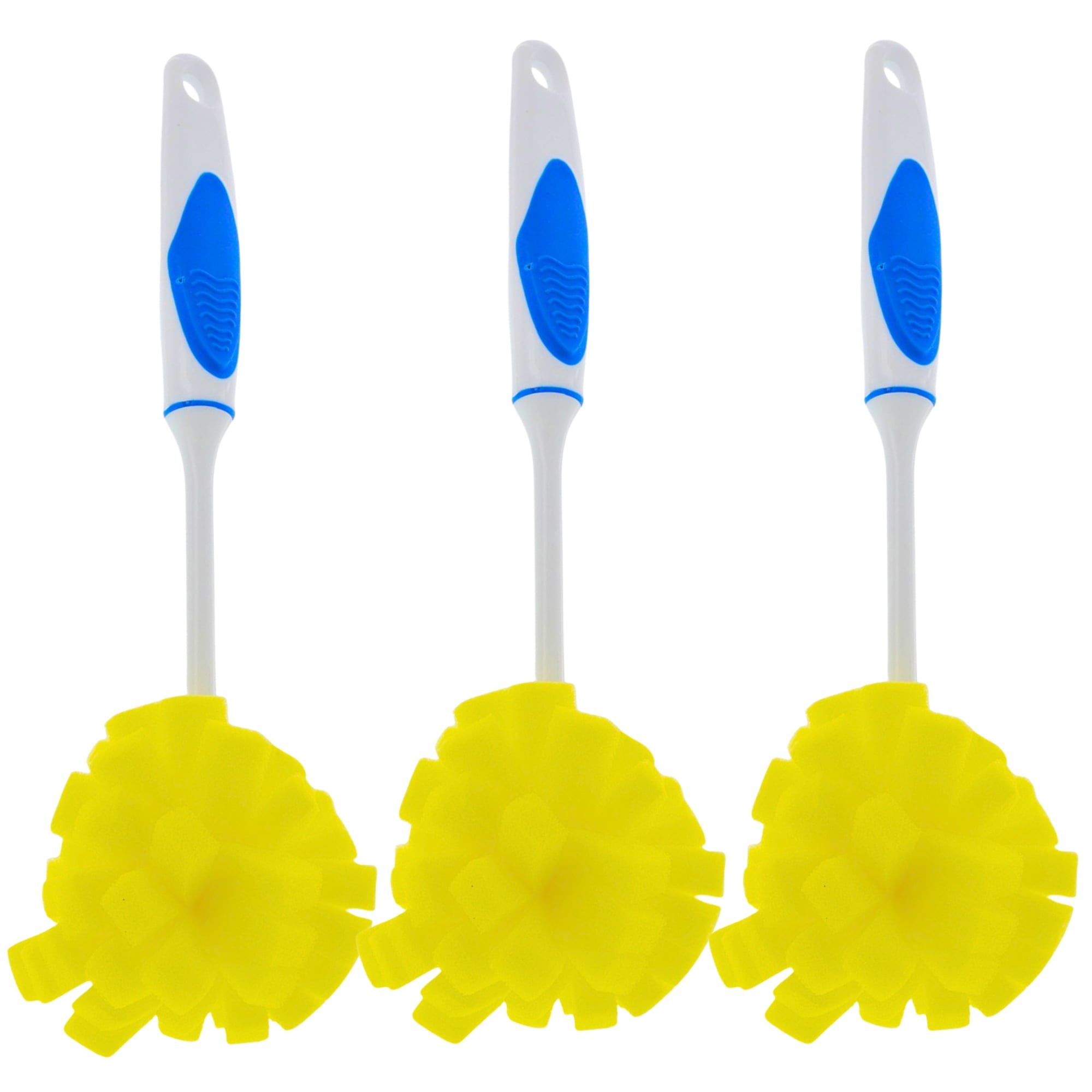 (3) Yellow Sponge with Handle, 9in. All-Purpose Cleaning Sponges for ...