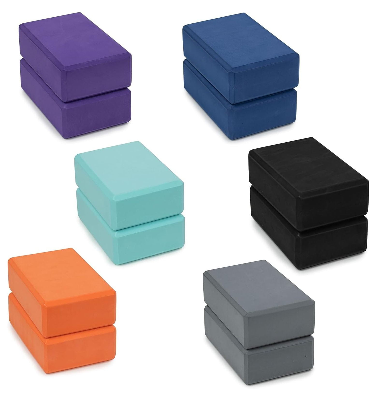 3" Yoga Block, 12 Pack Bulk Foam Yoga Blocks, Firm and Supportive Yoga ...