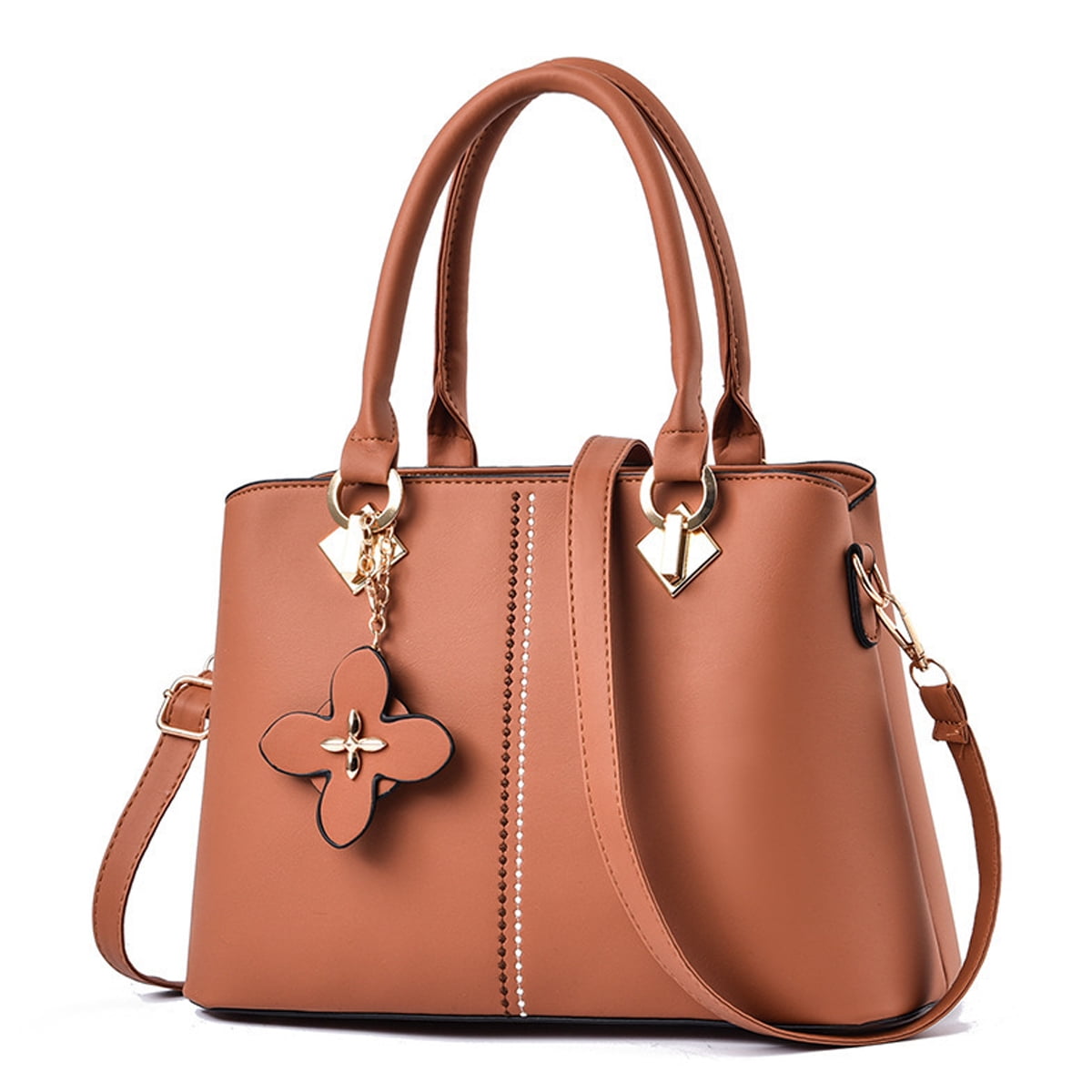 3 Zippered Compartments Purses and Handbags for Women Top Handle ...