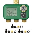 3 Zone Battery Operated Garden Hose Water Timer with 3/4 Inch Brass ...