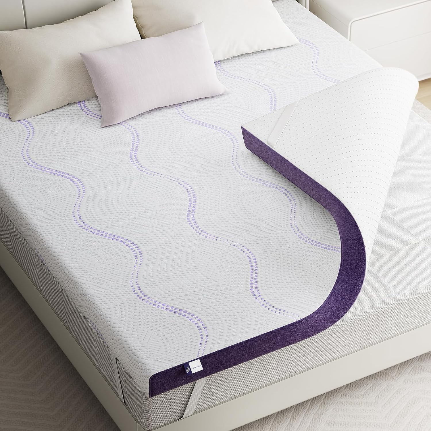 3-Zone Mattress Topper, 3 Inch Twin Size Memory Foam Pad, Dual-Layer ...