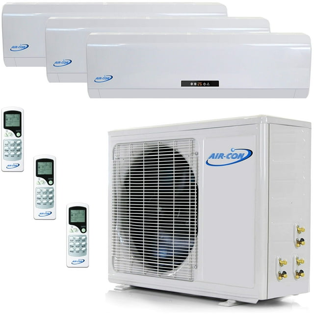 3 Zone Mini Split 12000 12000 18000 Ductless Air Conditioner Pre ...