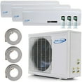 3 Zone Mini Split 9000 12000 12000 Ductless Air Conditioner Pre-Charged ...