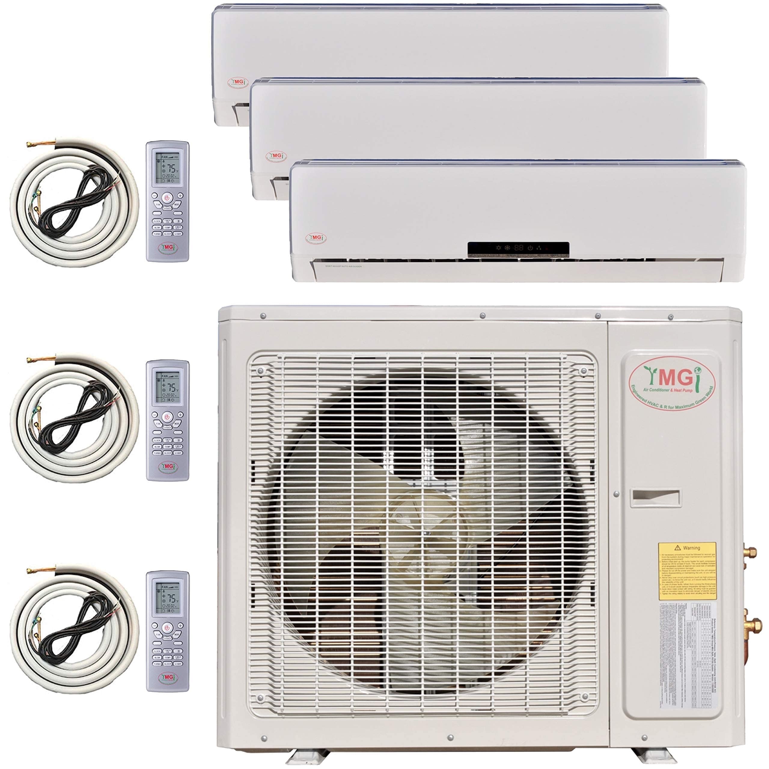 3 Zone Multi Zone Mini Split Ductless Air Conditione Tri Zone 9000 9000 ...