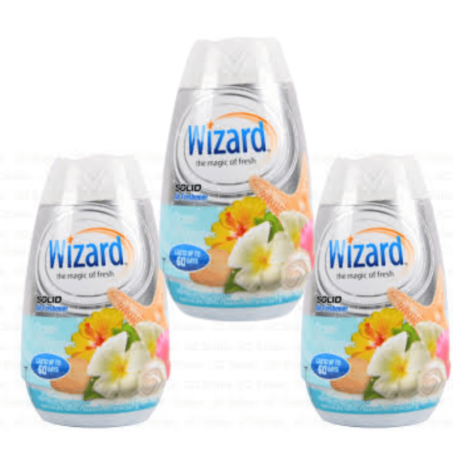 3 bottles Wizard Ocean Blossom Solid Adjustable Air Freshener 7.8 oz ...