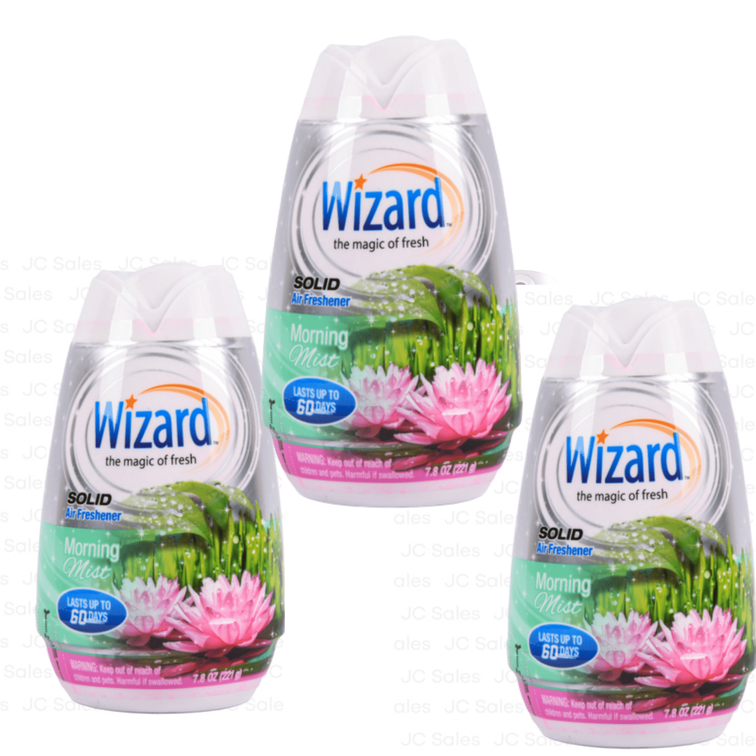 3 bottles Wizard Solid Adjustable Air Freshener Morning Mist 7.8 oz ...