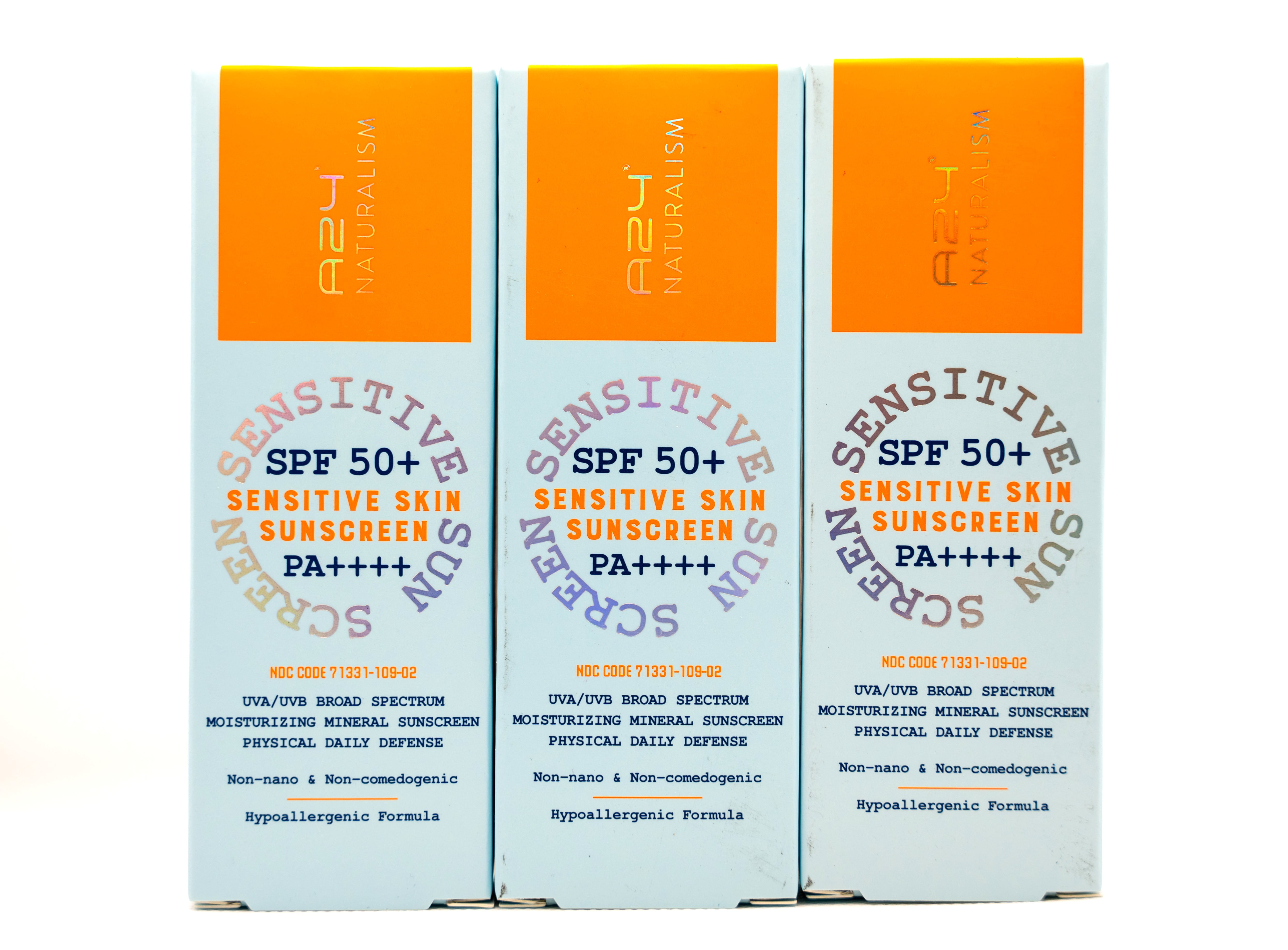 3 boxes of A24 NATURALISM SENSITIVE SKIN SUNSCREEN SPF 50 , Made in USA ...