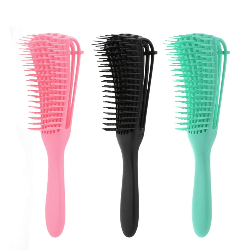 3 brushes for African hair 3a to 4c tangled, wavy, curly hair, easy to ...