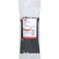 3 cable tie wraps, black, 50-pound tensile strength, 8 inches, black ...