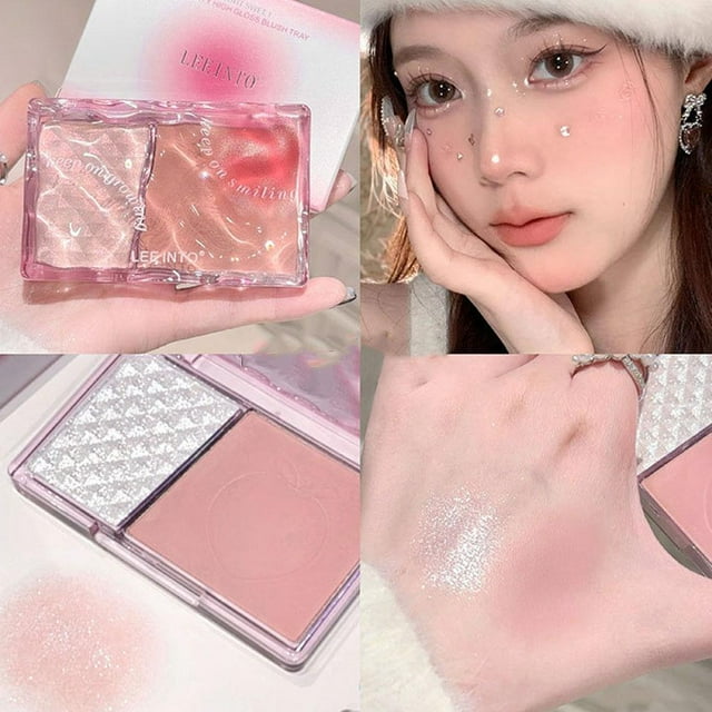 3-color light sweet highlight blush palette Pearlescent fine shi New ...