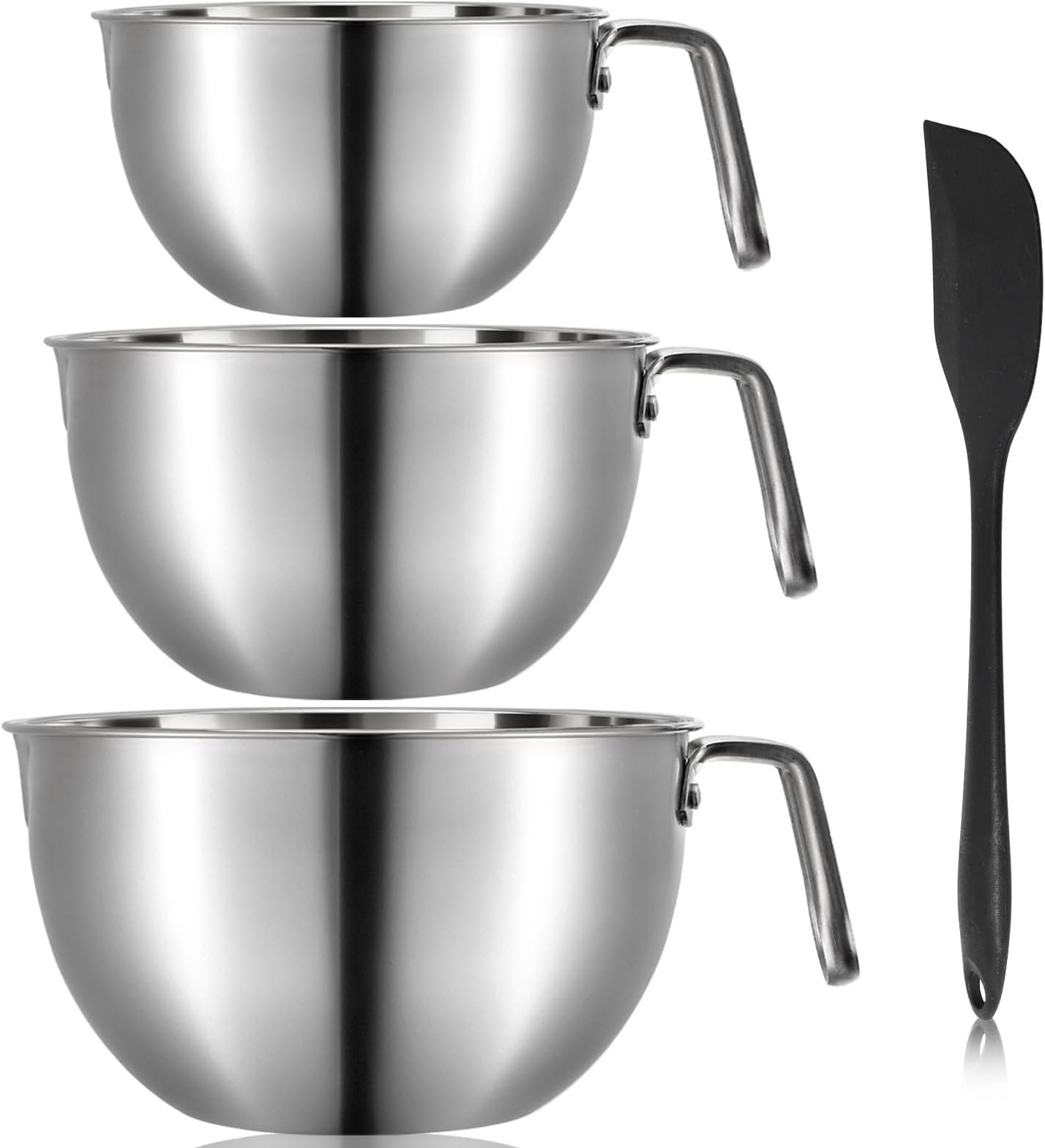 3 count 304 Stainless Steel Mixing Bowls, 1.3/2.1/2.6 Quart Mixing Bowl ...