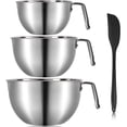 3 count 304 Stainless Steel Mixing Bowls, 1.3/2.1/2.6 Quart Mixing Bowl ...