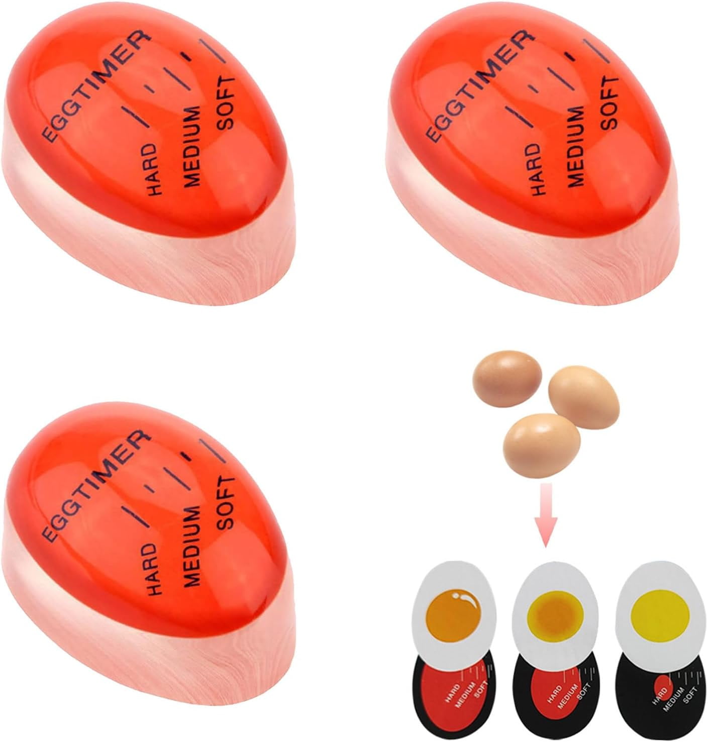 3 count Egg Timer, Egg Timers For Boiling Eggs, Boiled Egg Timer ...
