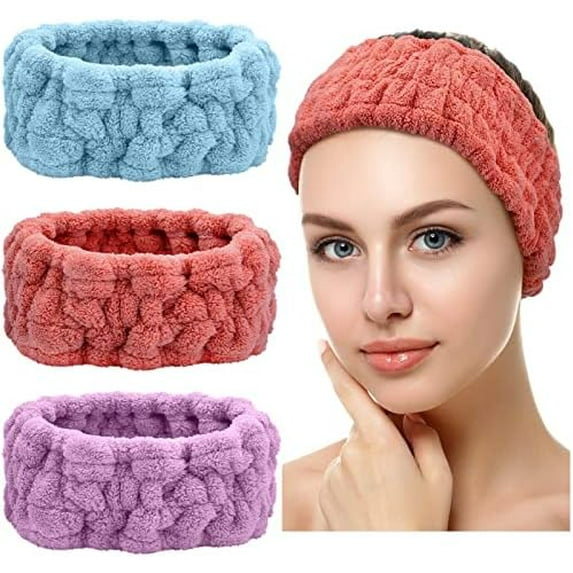 3 count Elastic Headband for , Yoga, Shower - Wrap for Women and Girls ...