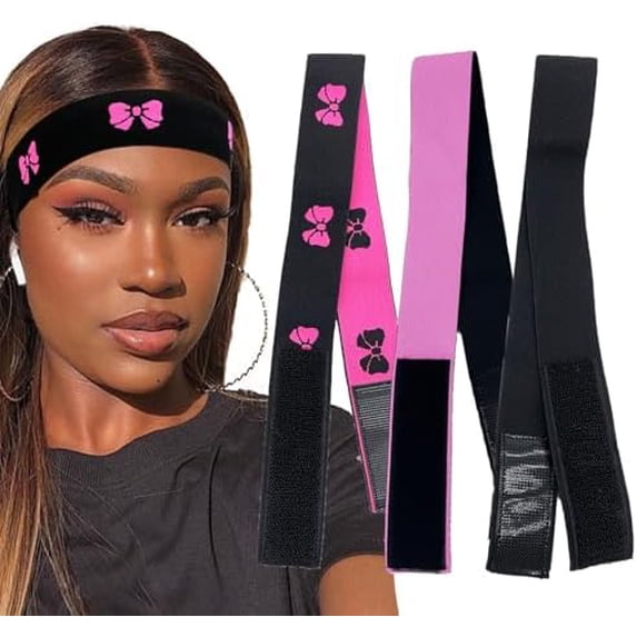 3 count Elastic Lace Melting Bands for Wigs, Lace Front Edge Wrap to ...