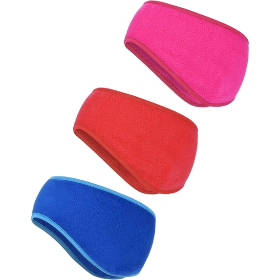 3 count Fleece Ear Warmers Muffs for Men Women Headband Ear Muffs ...
