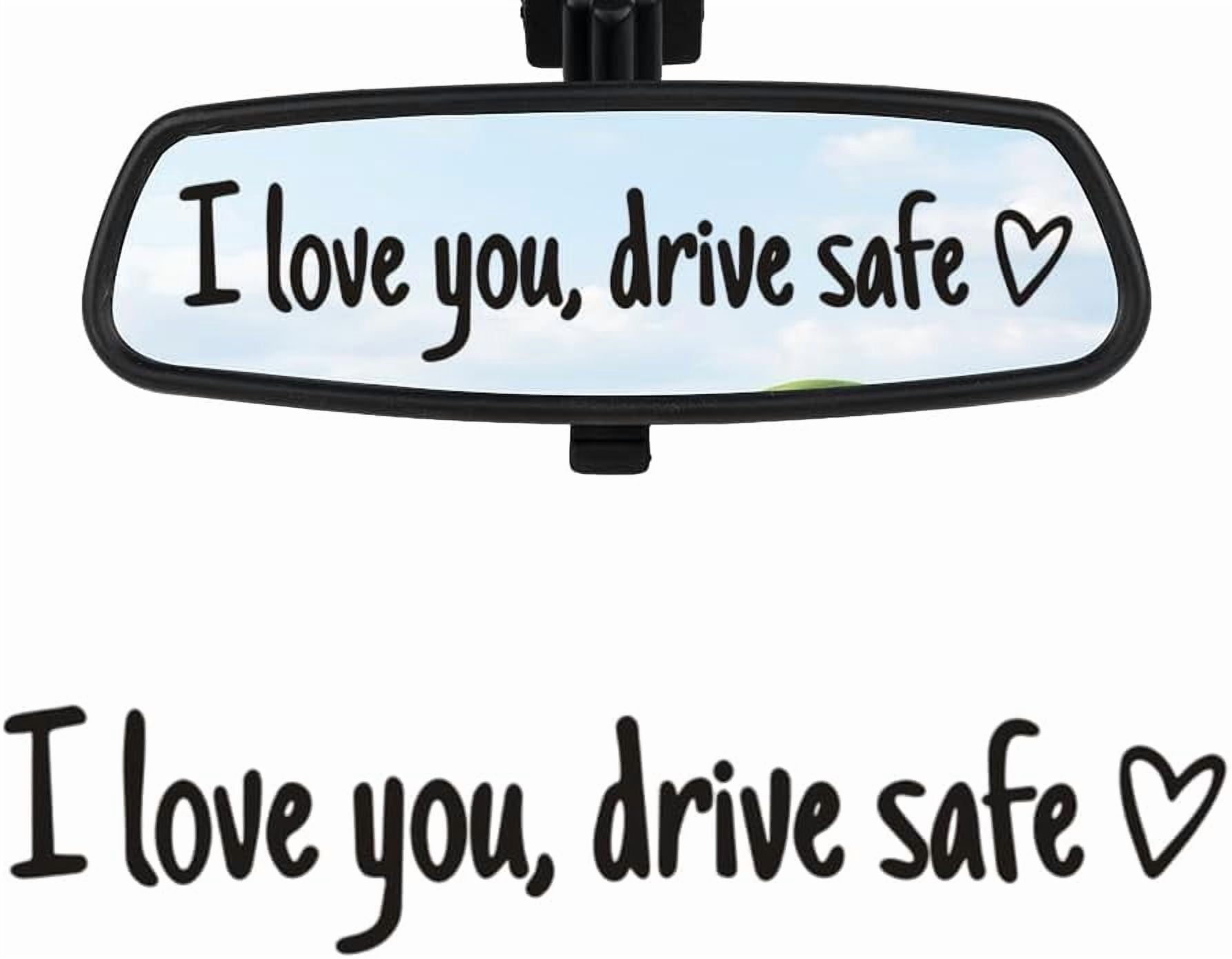 3 count I Love You Drive Safe Mirror Sticker for Women, 2025 Cute Rear ...