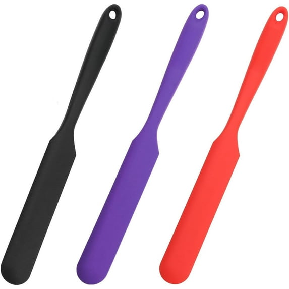 3 count Jar Spatulas 10in Long Skinny Heat-Resistant, Narrow Spatula ...