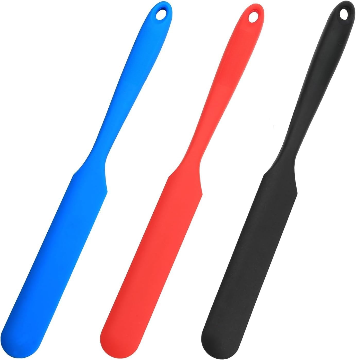 3 count Jar Spatulas 10in Long Skinny Heat-Resistant, Narrow Spatula ...
