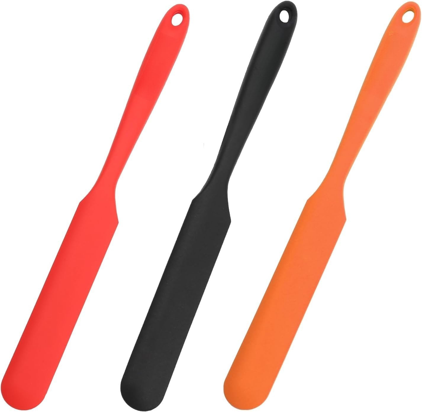 3 count Jar Spatulas 10in Long Skinny Heat-Resistant, Narrow Spatula ...