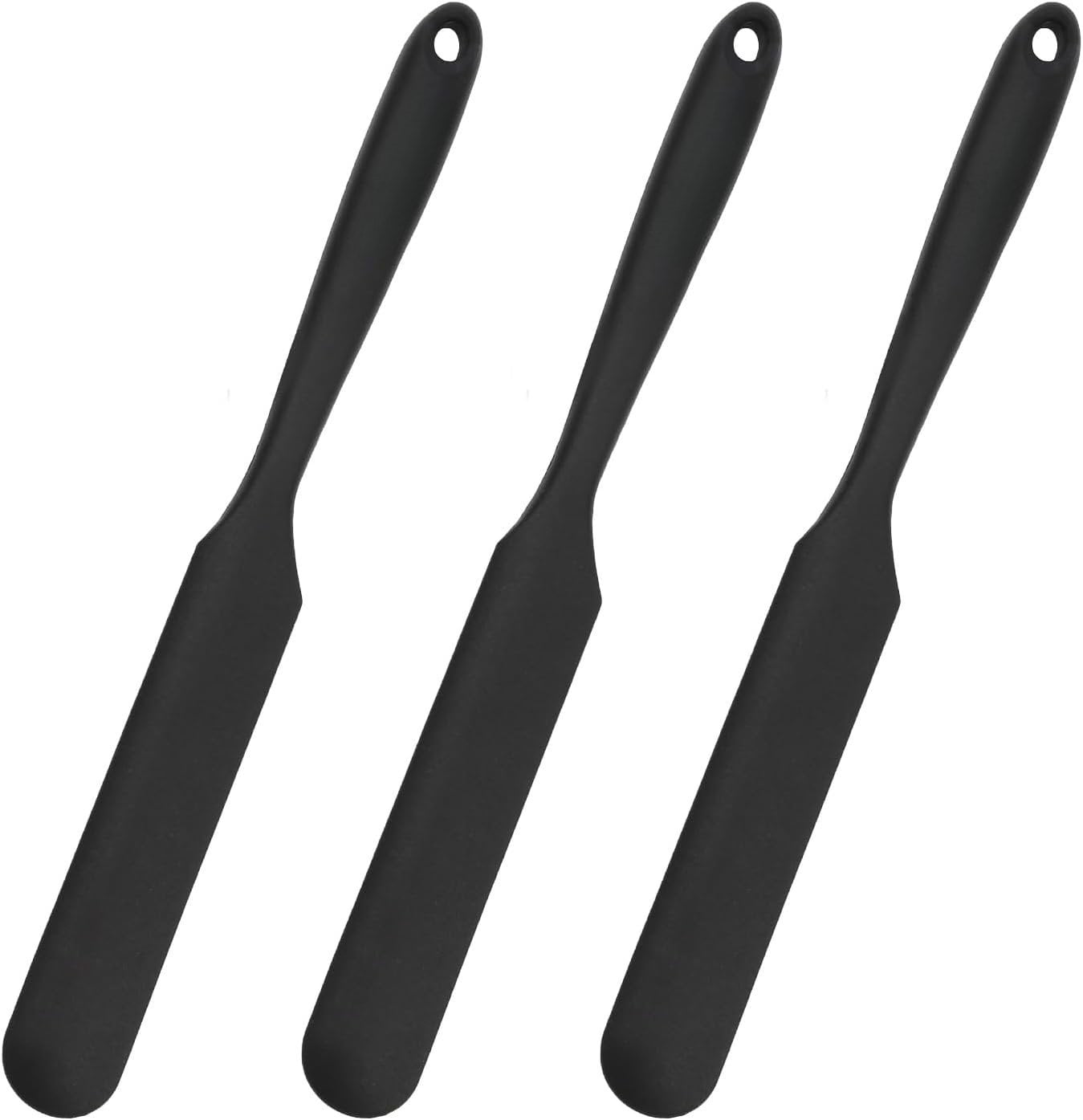 3 count Jar Spatulas 10in Long Skinny Heat-Resistant, Narrow Spatula ...