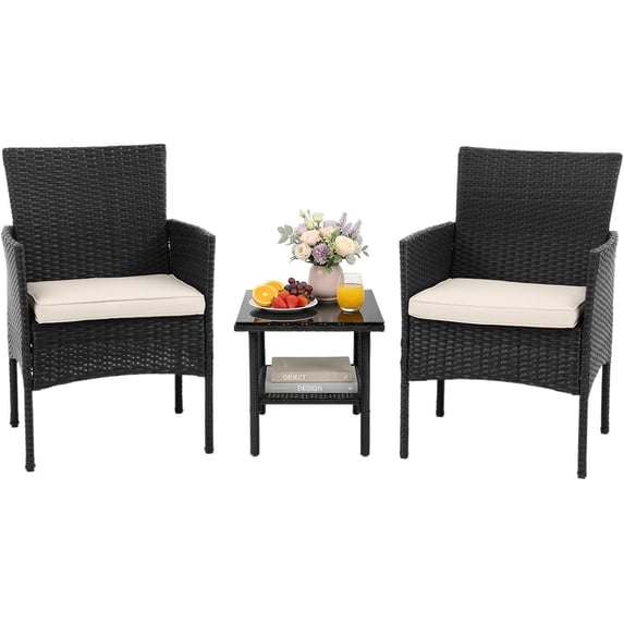 3 count Patio Furniture Outdoor Bistro Set Outdoor&Indoor Conversation ...