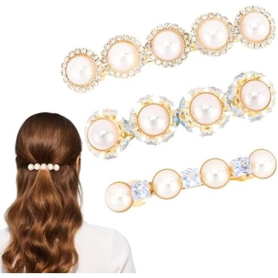 3 count Rhinestone Hair Clips, Wedding Hair Clips For Women,Fancy Hair ...