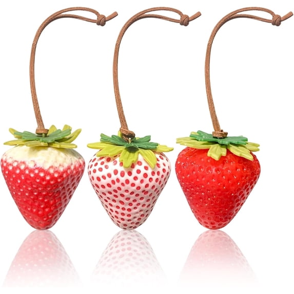 3 count Strawberry Bag Charm, Adorable Strawberry , Versatile Purse ...