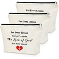 3 count Sunday School Teacher Appreciation Gifts Makeup Bag Thank You ...