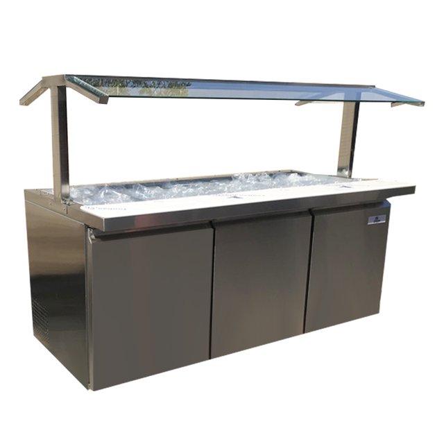 3-door Fresh Food Sandwich Salad Buffet Island Serving Commercial ...