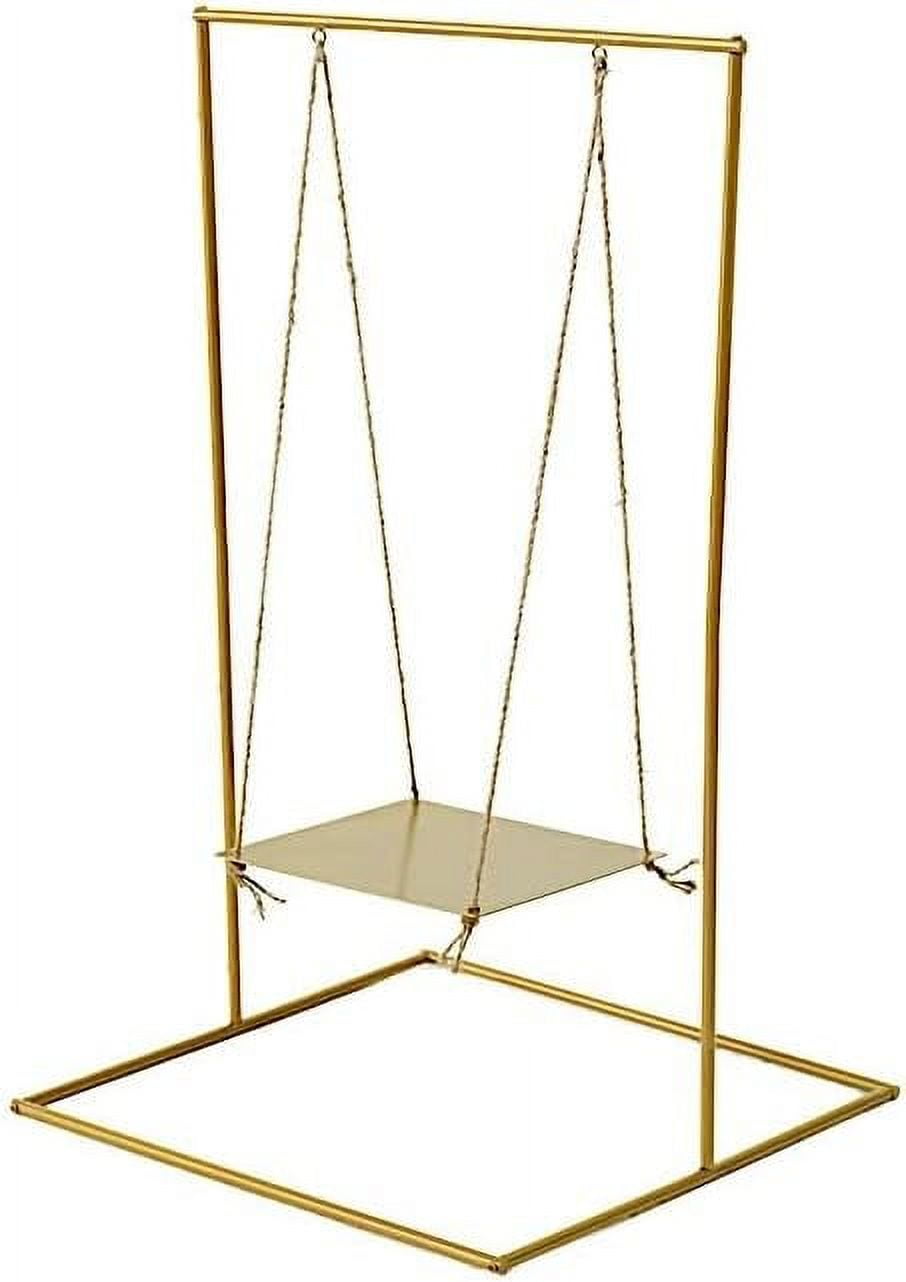 3 feet Gold Metal Swing Cake Stand Hanging Dessert Display Centerpiece ...