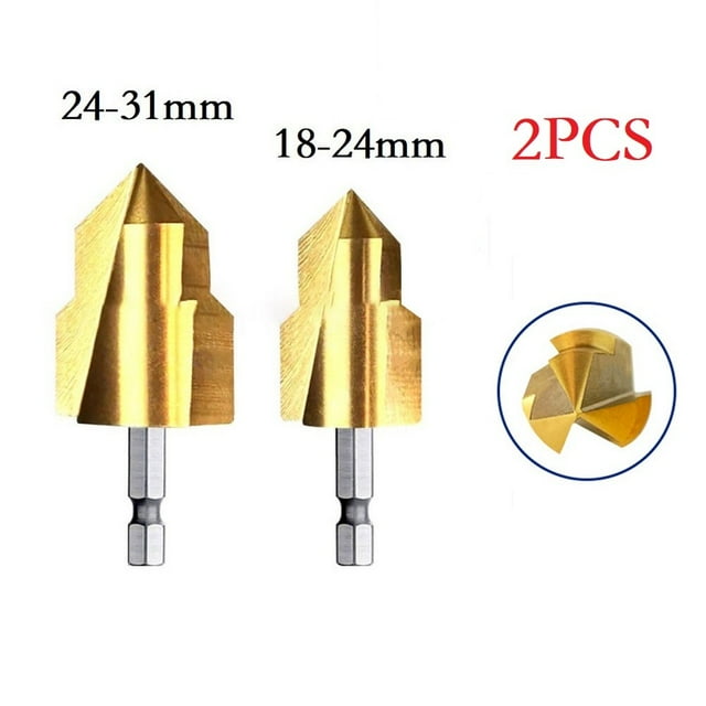 3 flutes Countersink Drill Bit 1/4 Hex Shank Center Puncher Water Pipe ...