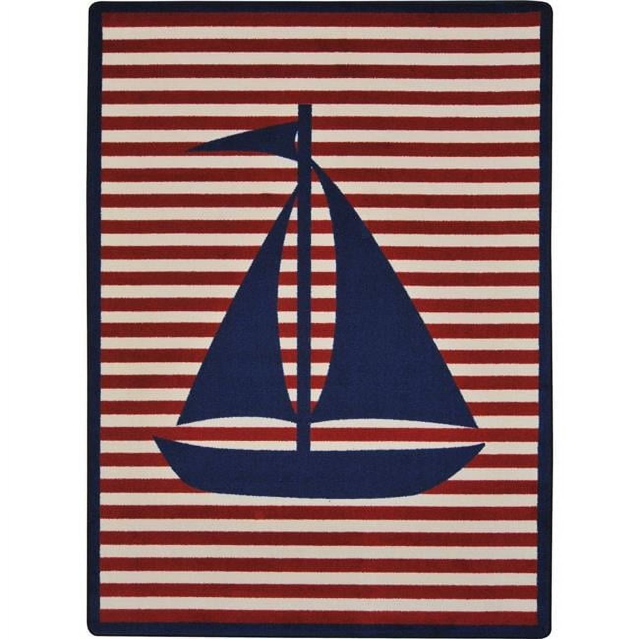 3 ft. 10 in. x 5 ft. 4 in. Following Seas Rectangle Rug Blue - Walmart.com