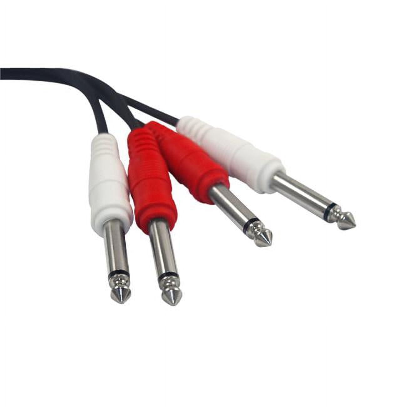 3 ft. Dual Mono Unbalanced TS Audio Interconnect Cable with 4 Male ...