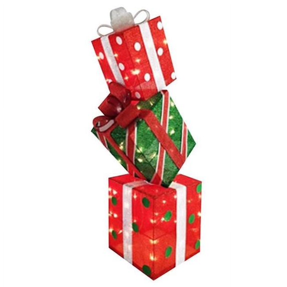 3 ft. LED Stacking Gift Boxes Porch Decor for Christmas - Walmart.com